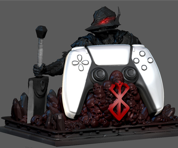 ArtStation - BERSERK GUTS PS4 PS5 CONTROLLER HOLDER ANIME FANTASY ...