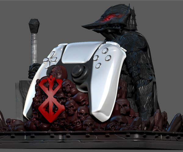 ArtStation - BERSERK GUTS PS4 PS5 CONTROLLER HOLDER ANIME FANTASY ...