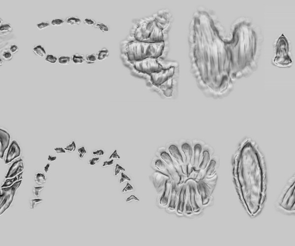 ArtStation - 50 Wound Brushes + Alpha | Brushes
