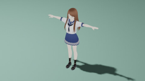 ArtStation - Anime Girl Character - Basic Style 2 | Game Assets
