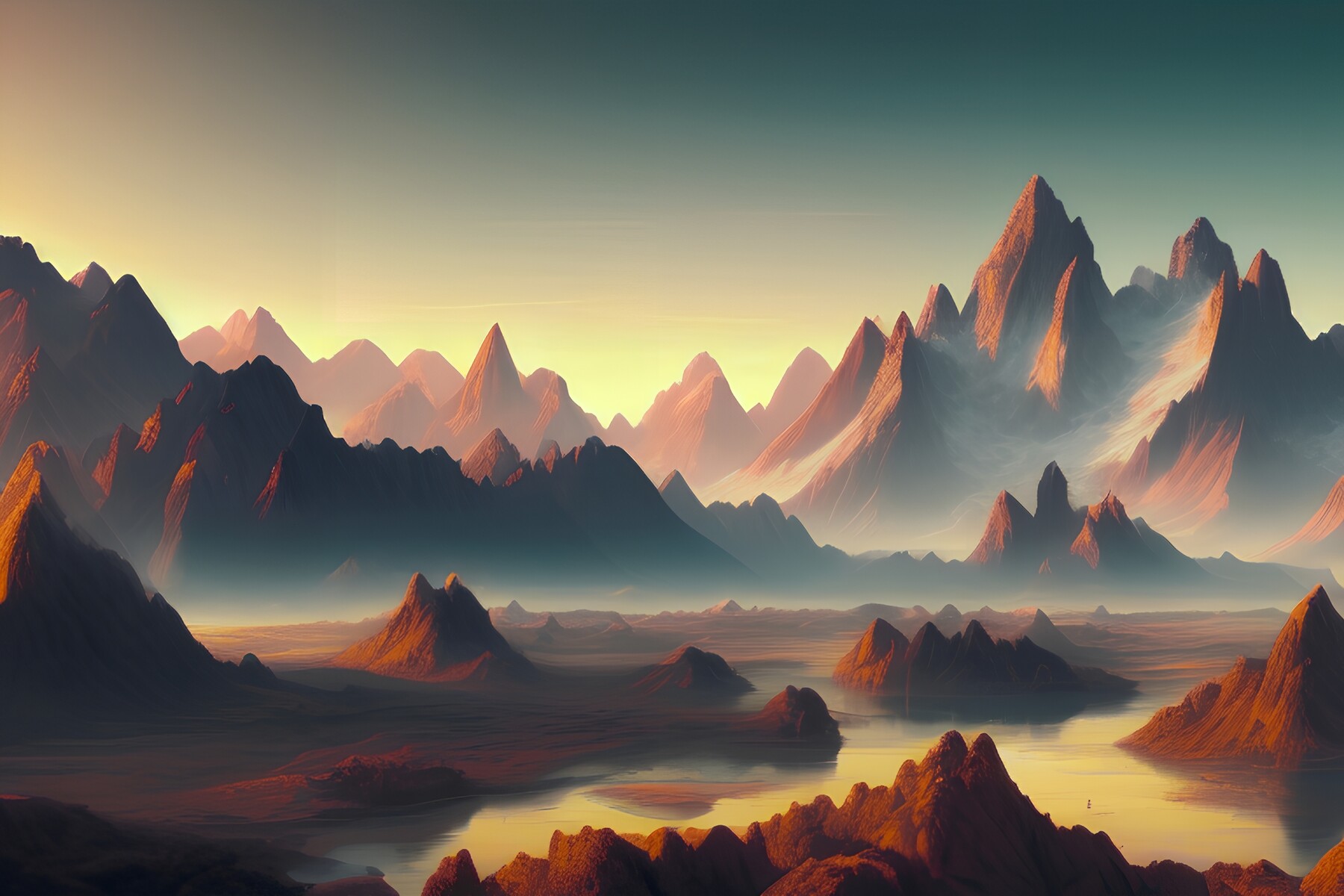 ArtStation - Incredible mountain landscape, desktop screensaver ...