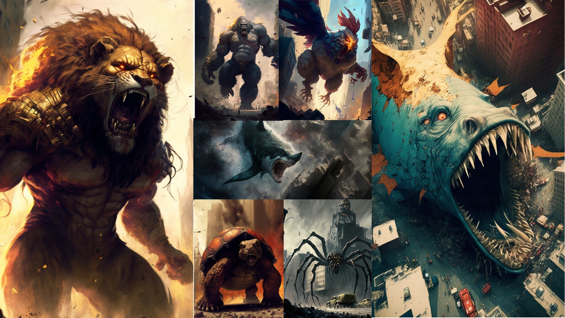 ArtStation - Pack of 38 Mega Monsters: Up to 8K Resolution Destruction ...