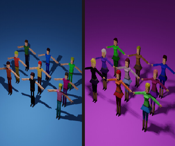 ArtStation - Low Poly Characters | Game Assets