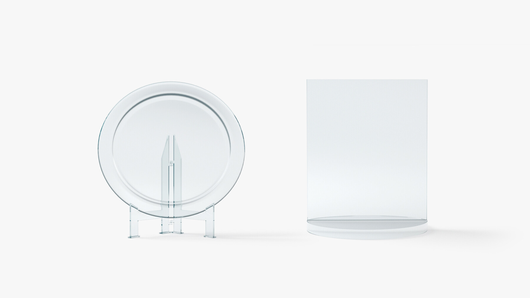 ArtStation - Glass Award Trophy Shapes - crystal plaque trophies set ...