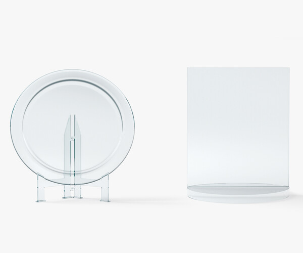 ArtStation - Glass Award Trophy Shapes - crystal plaque trophies set ...