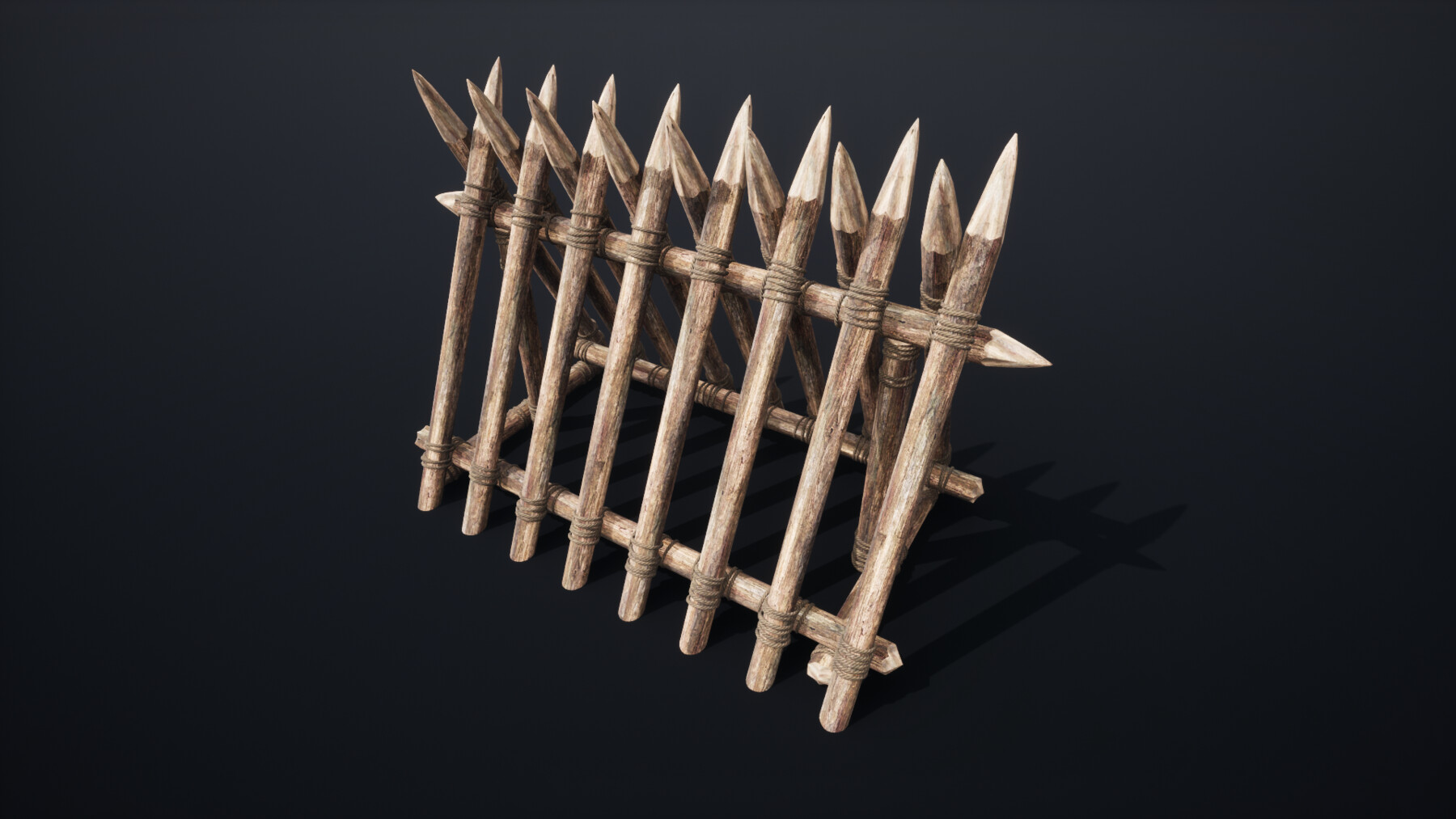 ArtStation - PALISADE WALL BARRIER BARRICADE DAM WOODEN MEDIEVAL ...