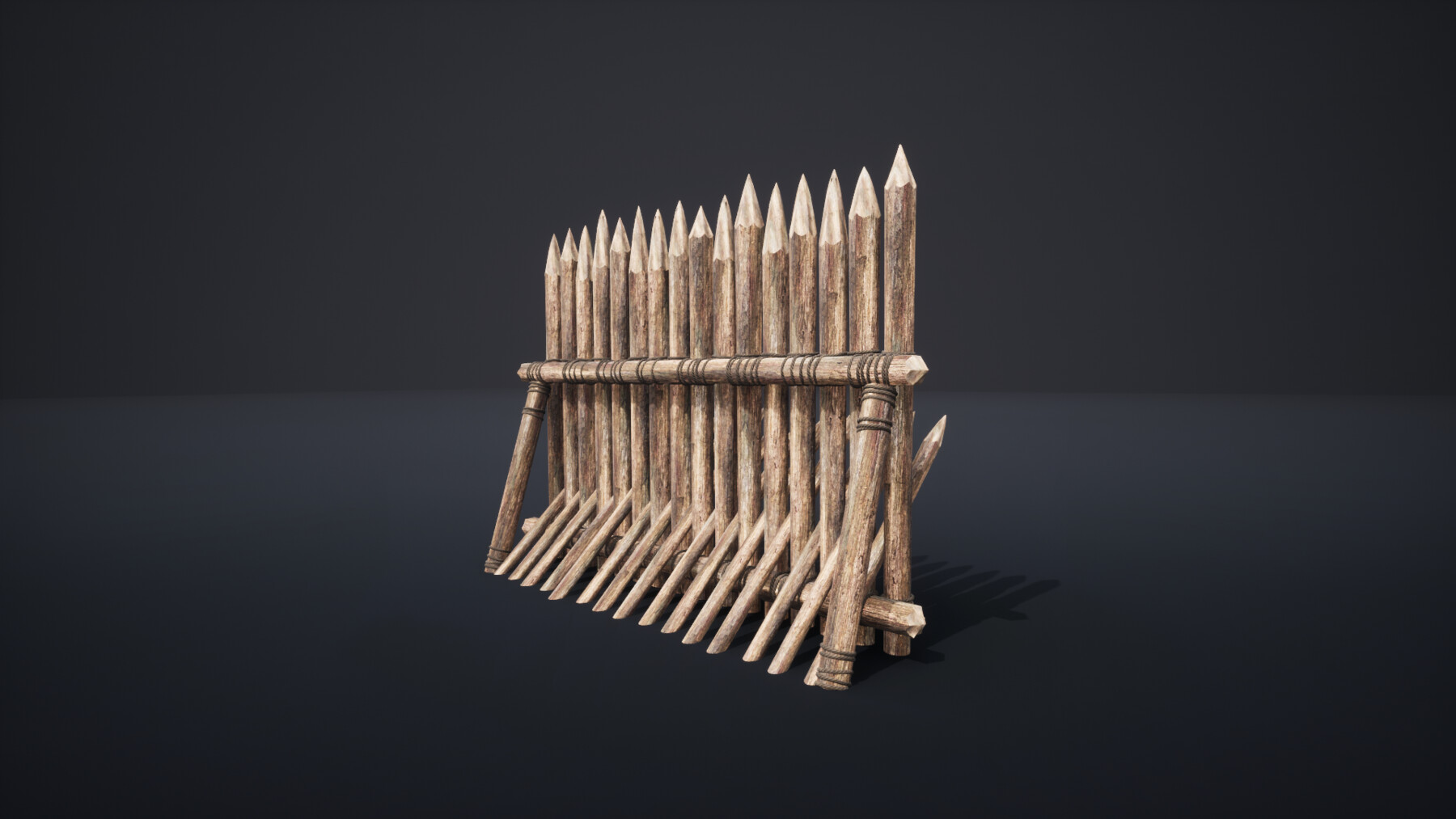 ArtStation - PALISADE BARRIER BARRICADE WALL DAM WOODEN MEDIEVAL ...