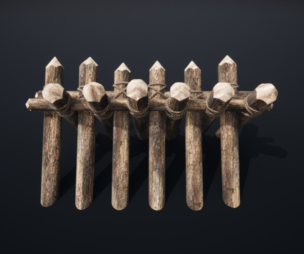 ArtStation - PALISADE BARRIER BARRICADE WALL DAM MEDIEVAL VILLAGE ...