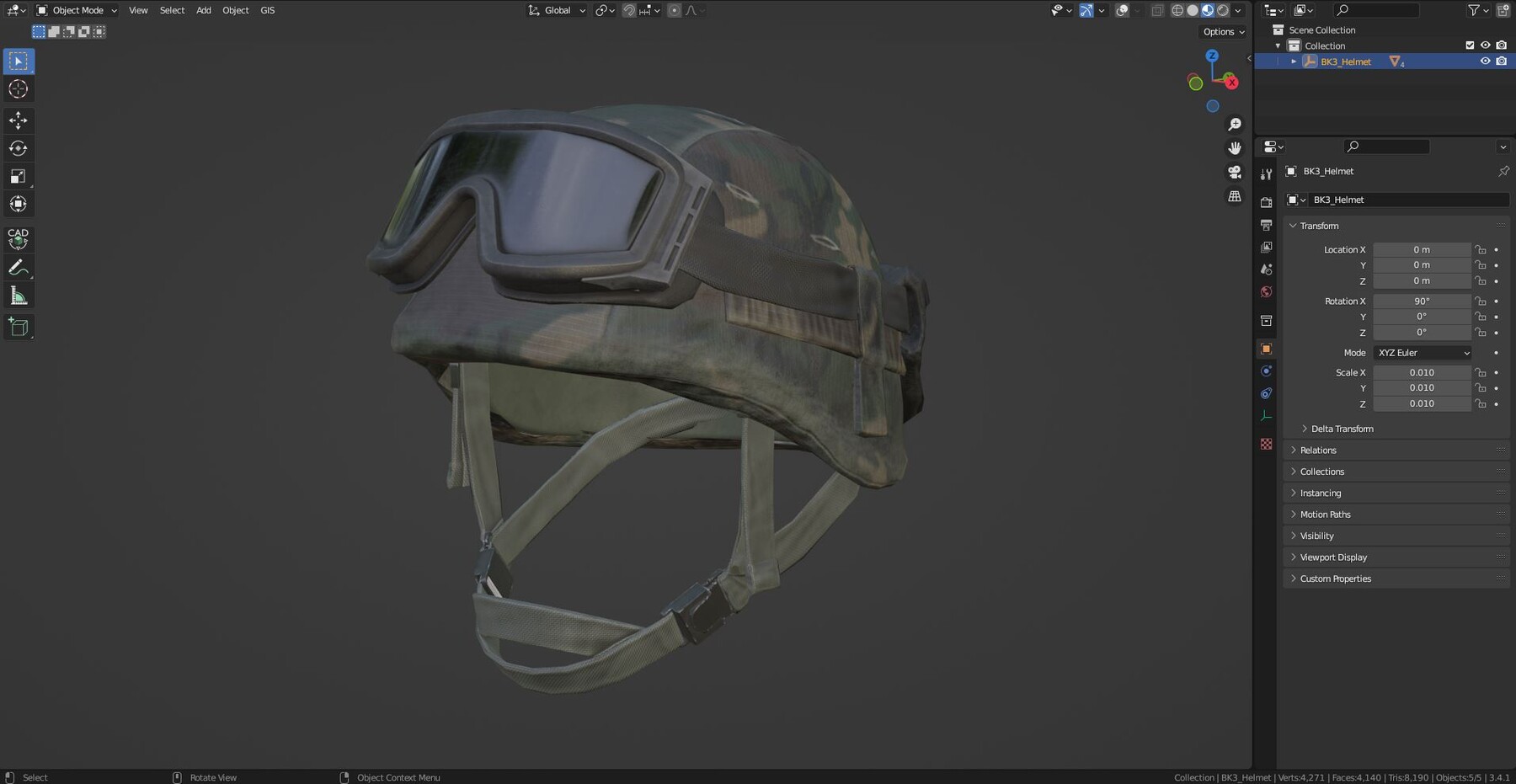 ArtStation - MILITARY Game Ready PASGT Helmet Low-poly 3D model | Game ...