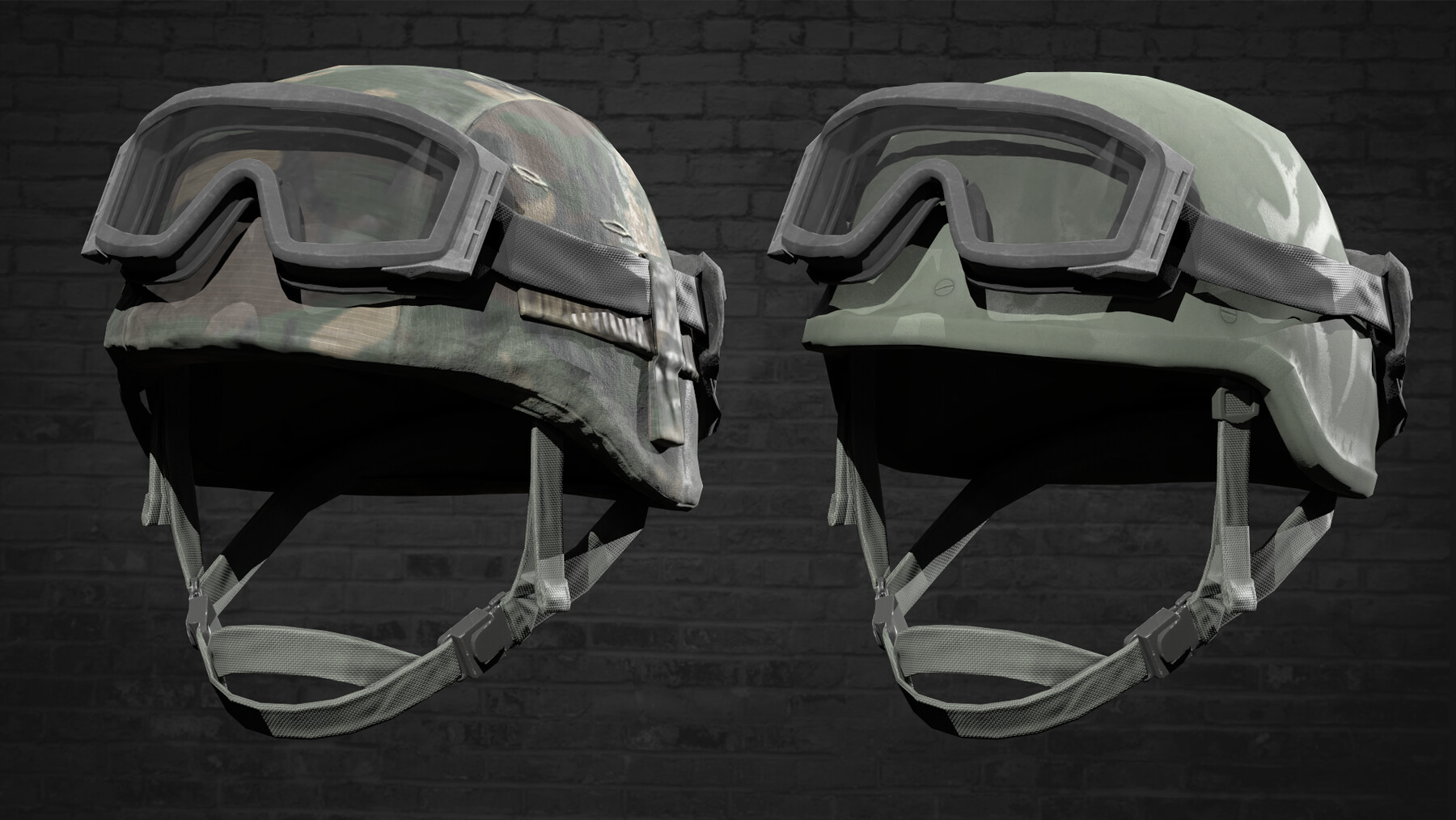 ArtStation - MILITARY Game Ready PASGT Helmet Low-poly 3D model | Game ...