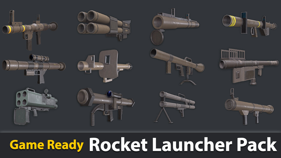 ArtStation - Rocket Launcher Pack Game Ready | Game Assets