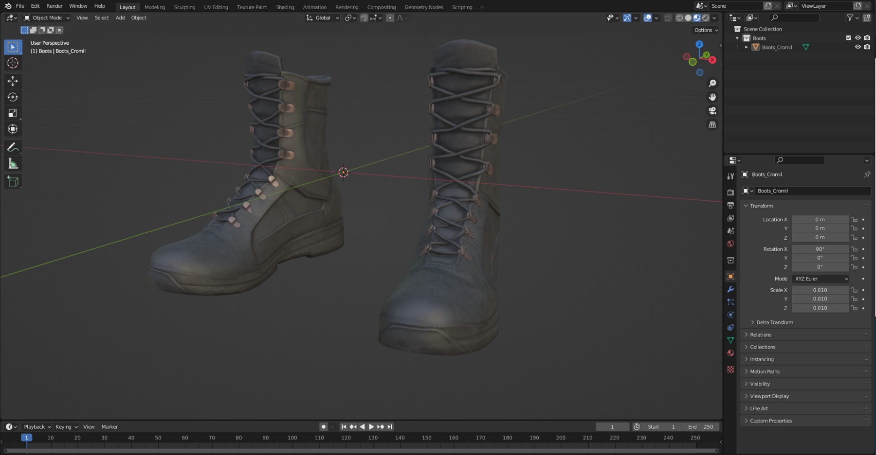 ArtStation - MILITARY Game Ready Croatian Military Boots Low-poly 3D ...