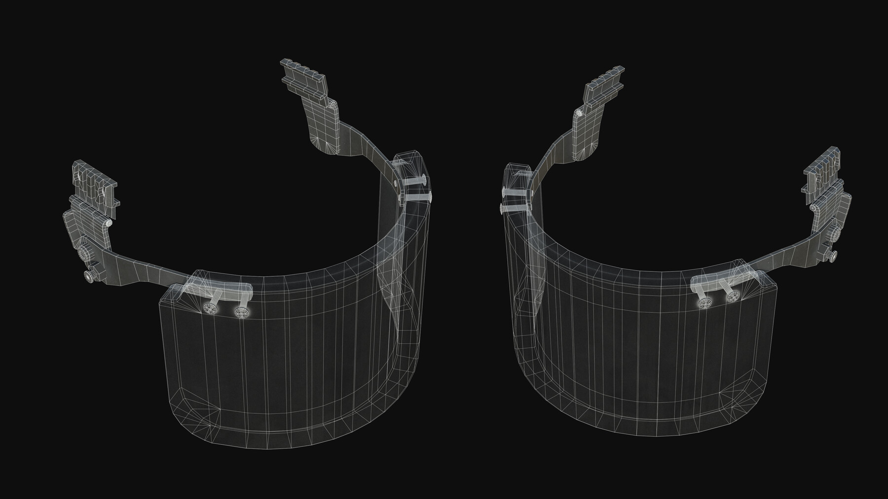 ArtStation - MILITARY Game Ready Ballistic Visor Low-poly 3D model | Game Assets