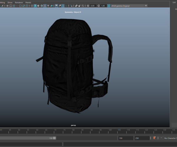 ArtStation - MILITARY F2 Bergan Backpack Low-poly 3D model | Game Assets