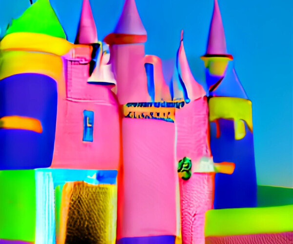 ArtStation - Cheerfully coloured castle in a Sonic the Hedgehog type ...