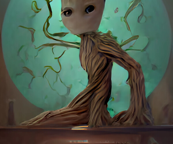 ArtStation - pltn style, portrait of groot, intricate, elegant | Artworks