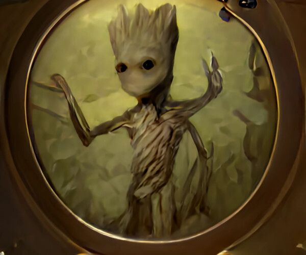 ArtStation - pltn style, portrait of groot, intricate, elegant | Artworks
