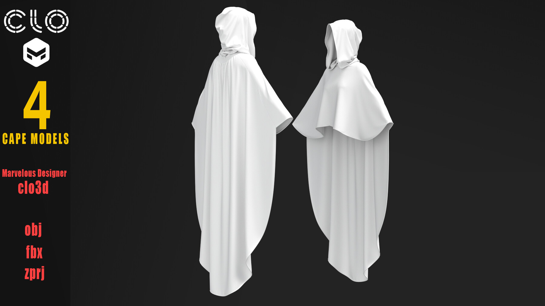 ArtStation - 9 CAPE MODELS/Marvelous Designer/CLO 3D | Game Assets