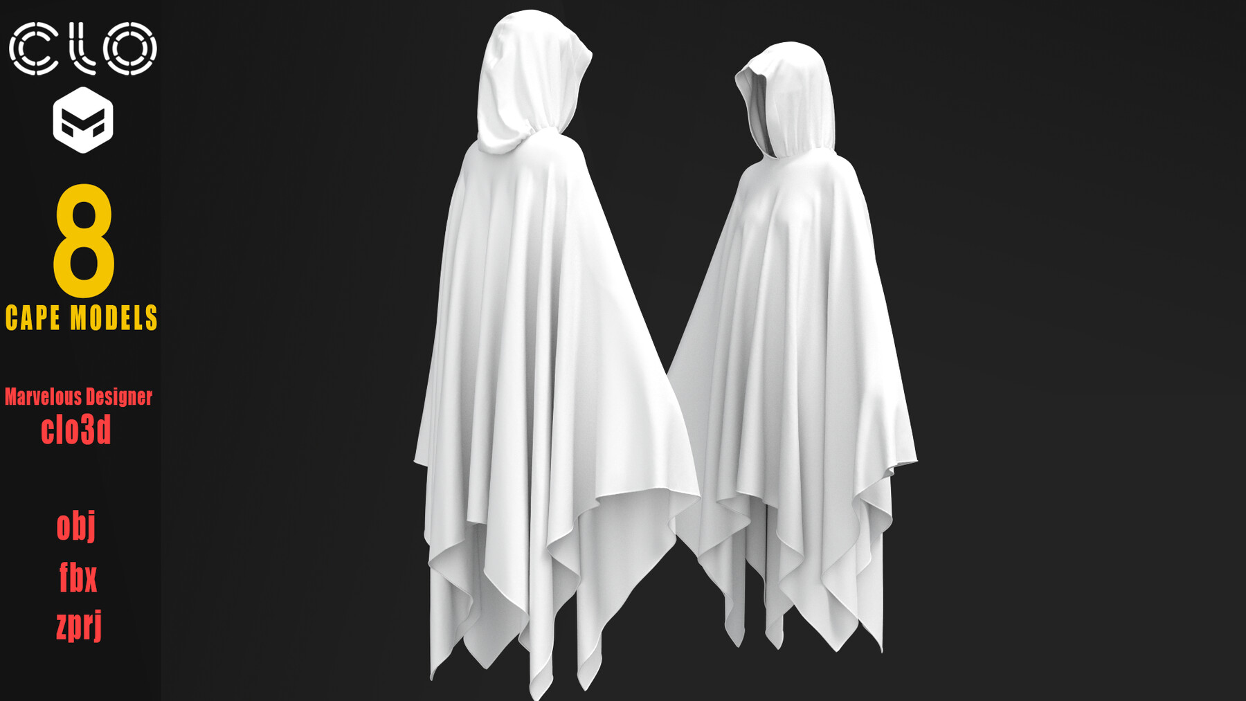 ArtStation - 9 CAPE MODELS/Marvelous Designer/CLO 3D | Game Assets