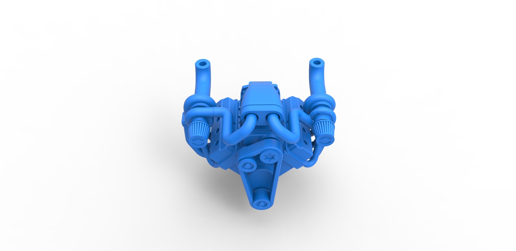 ArtStation - 3D printable Diecast Twin turbo supercharged V8 Engine ...