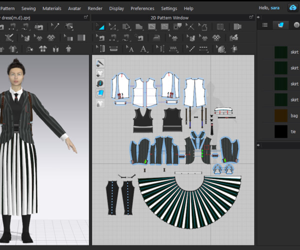 ArtStation - School Uniform | Game Assets