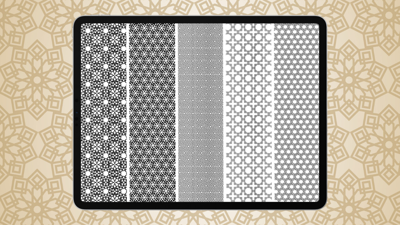 ArtStation - Seamless Geometric Pattern Brush Set For Procreate | Brushes