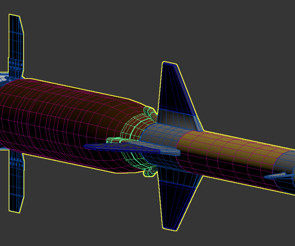 ArtStation - Pantsir S1 Two-Stage Missile 57E6E 3D Model | Resources