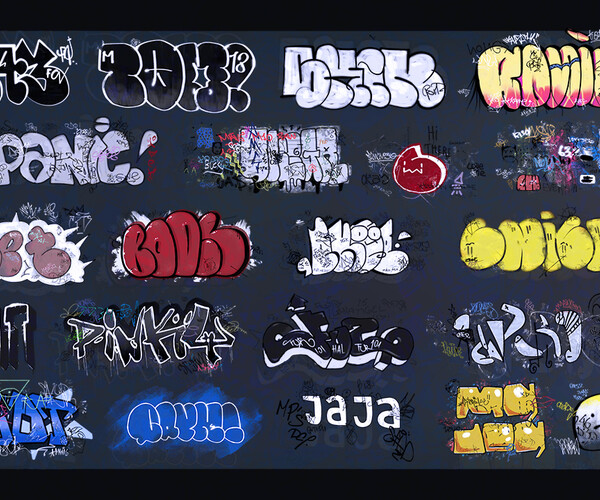 ArtStation - GRAFFITI DECALS Vol.1 | Game Assets