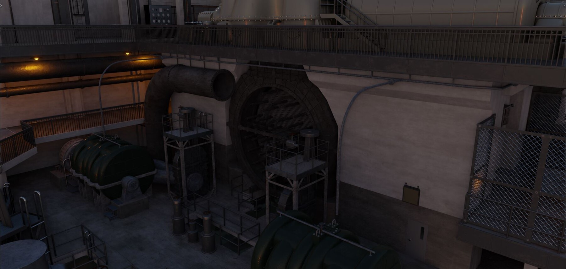 ArtStation - 1920s power plant turbine hall. | Game Assets