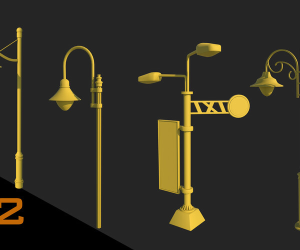 ArtStation - Street Light Base Mesh (Game Ready) | Game Assets