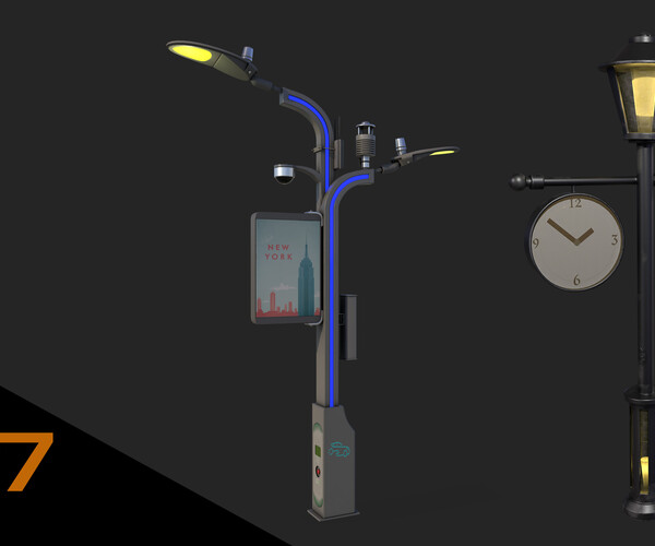 ArtStation - Street Light Base Mesh (Game Ready) | Game Assets