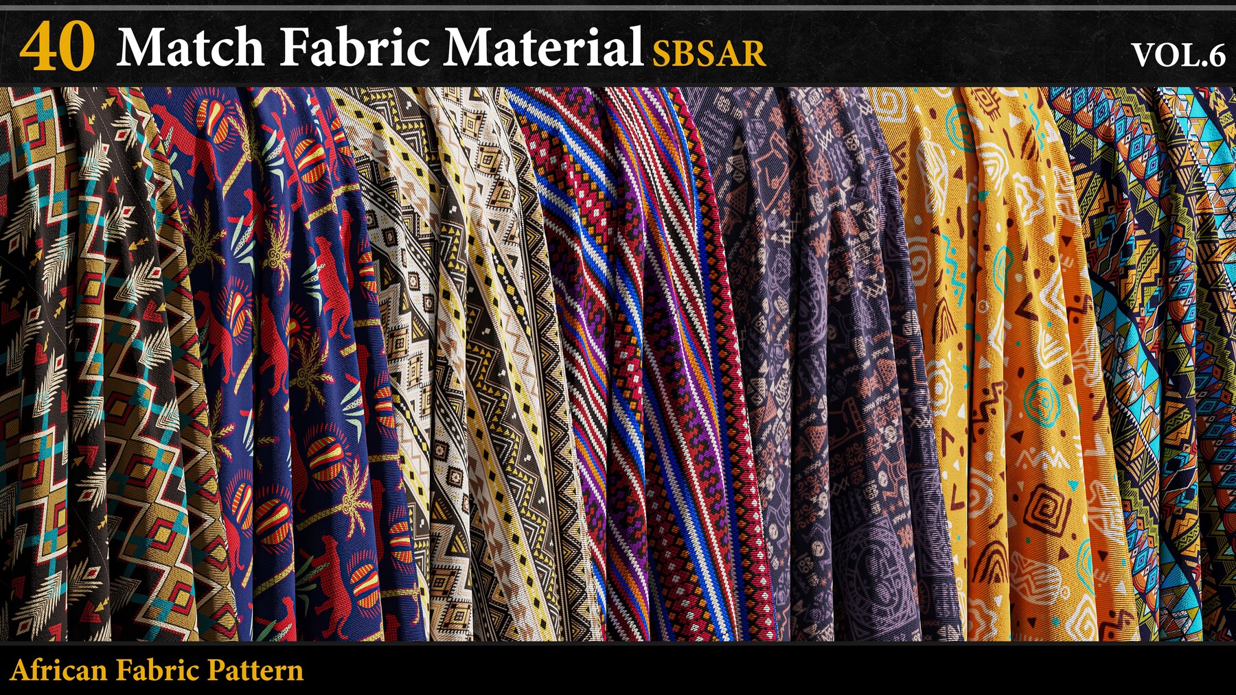 ArtStation - 40 Match Fabric Material With AFRICAN FABRIC Pattern-Sbsar ...