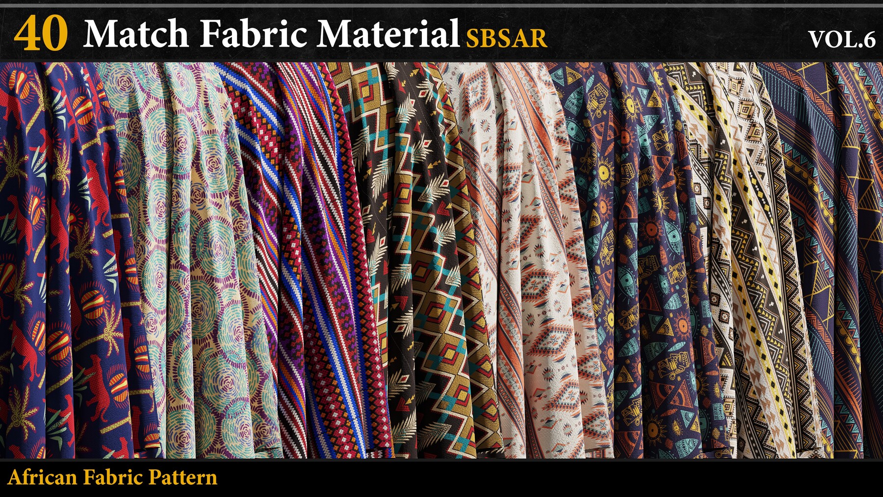 ArtStation - 40 Match Fabric Material With AFRICAN FABRIC Pattern-Sbsar ...