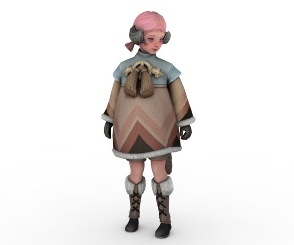 ArtStation - Anime Cute Drake Girl | Game Assets