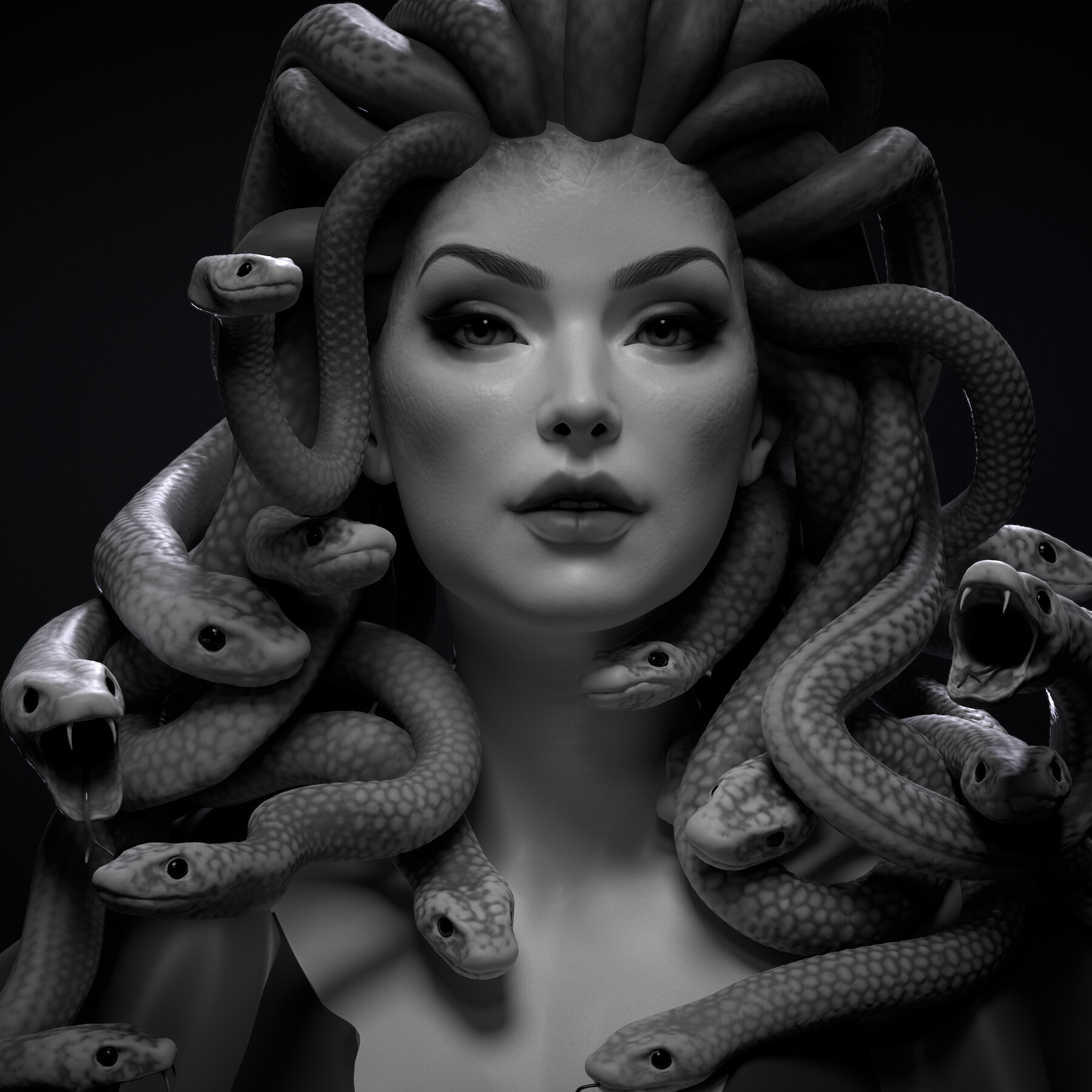 ArtStation - Meduza project files + FULL video process in normal speed ...