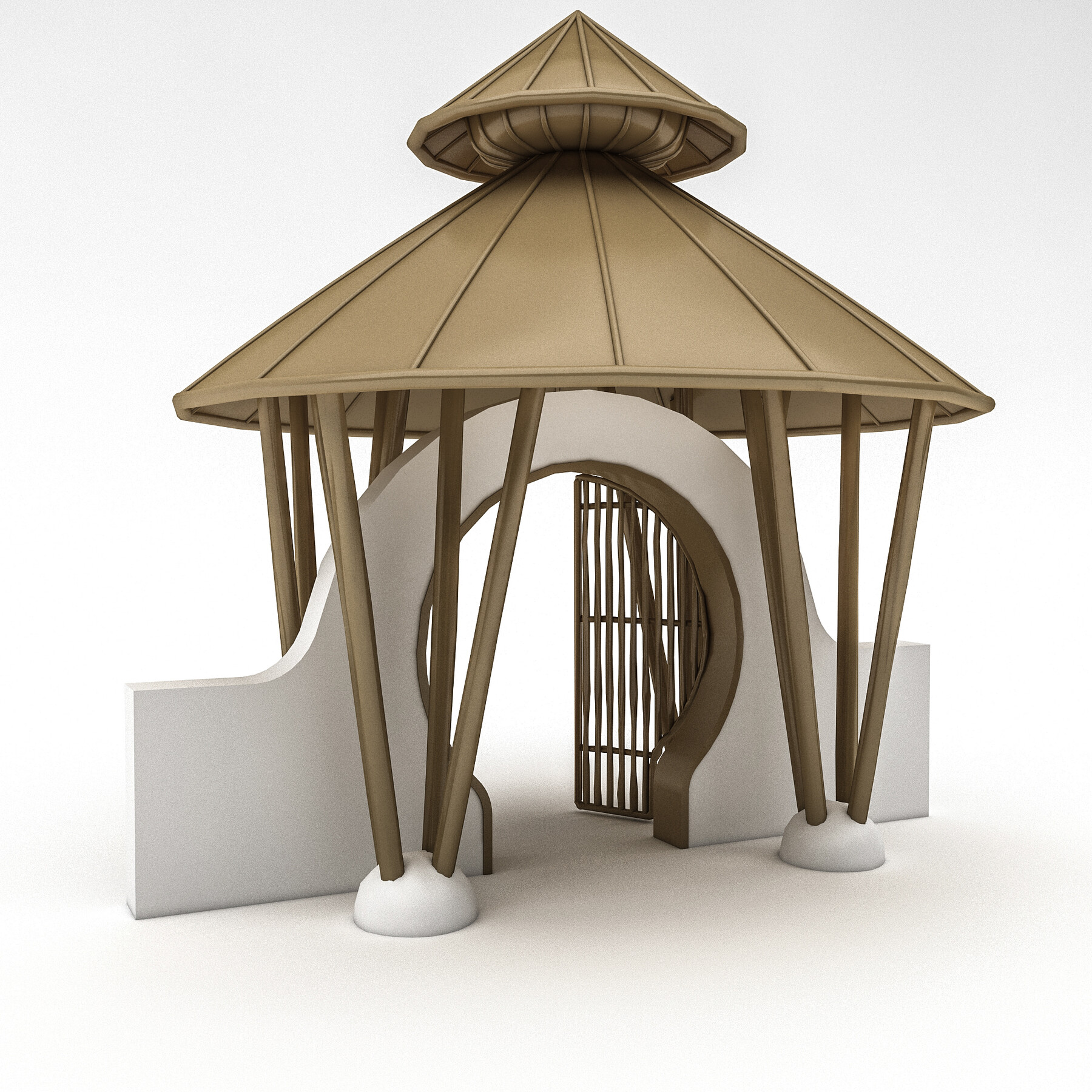 ArtStation - 3D model bohemian garden gate | Resources