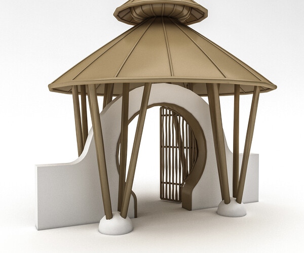 ArtStation - 3D model bohemian garden gate | Resources