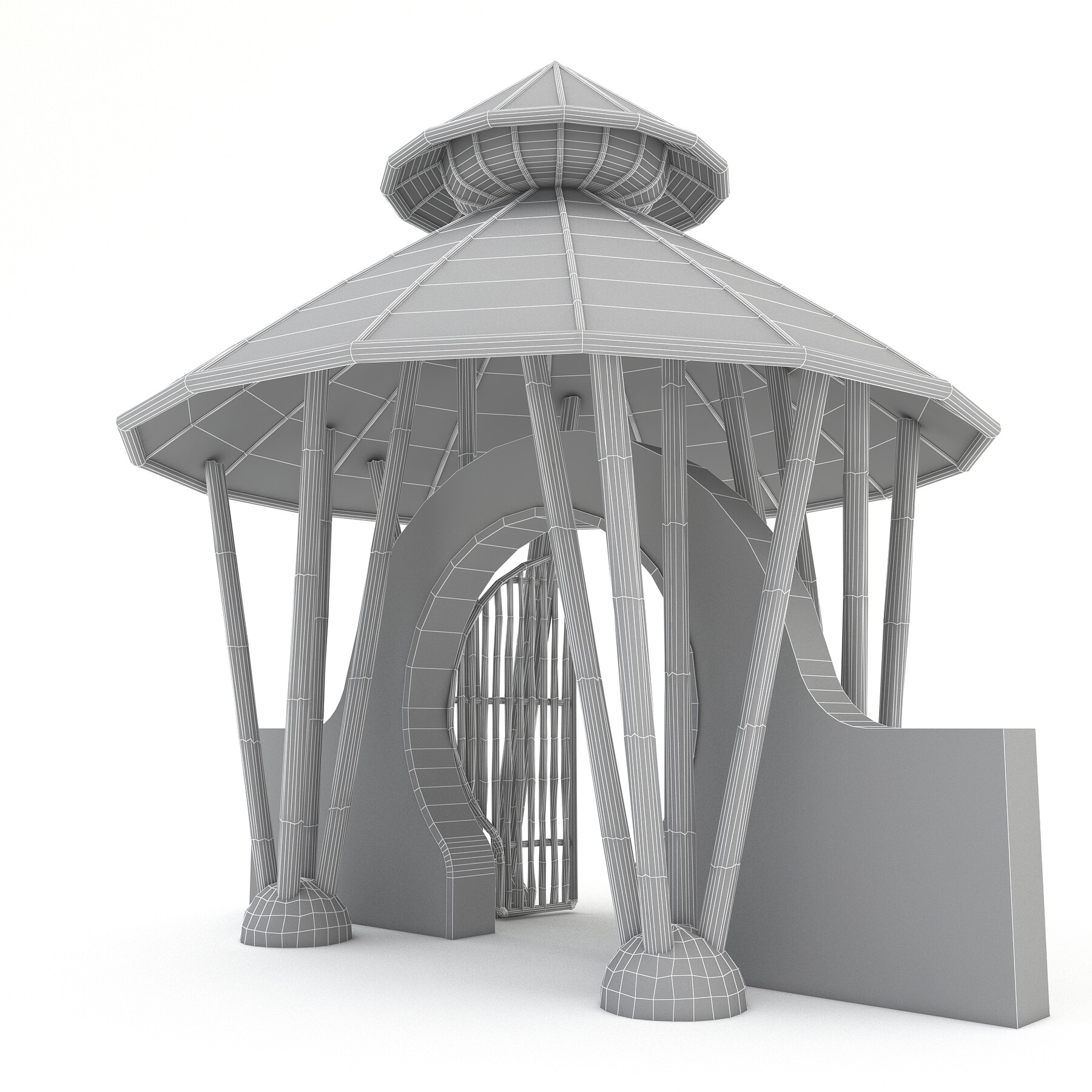 ArtStation - 3D model bohemian garden gate | Resources