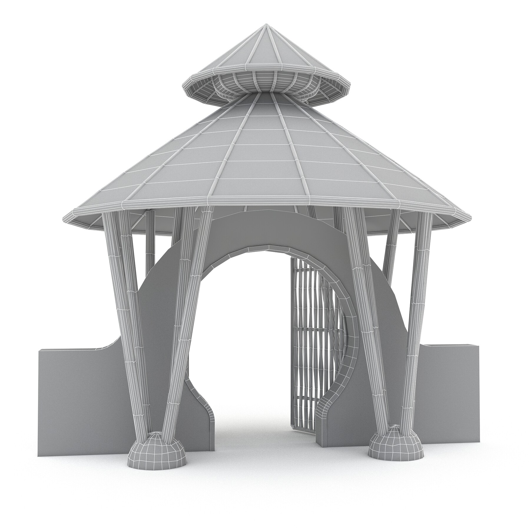 ArtStation - 3D model bohemian garden gate | Resources