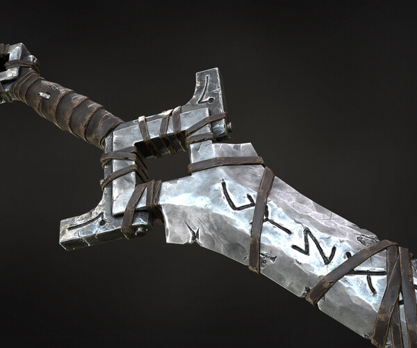 ArtStation - Old rune sword / Weapon / Forged / Dagger / Knife ...