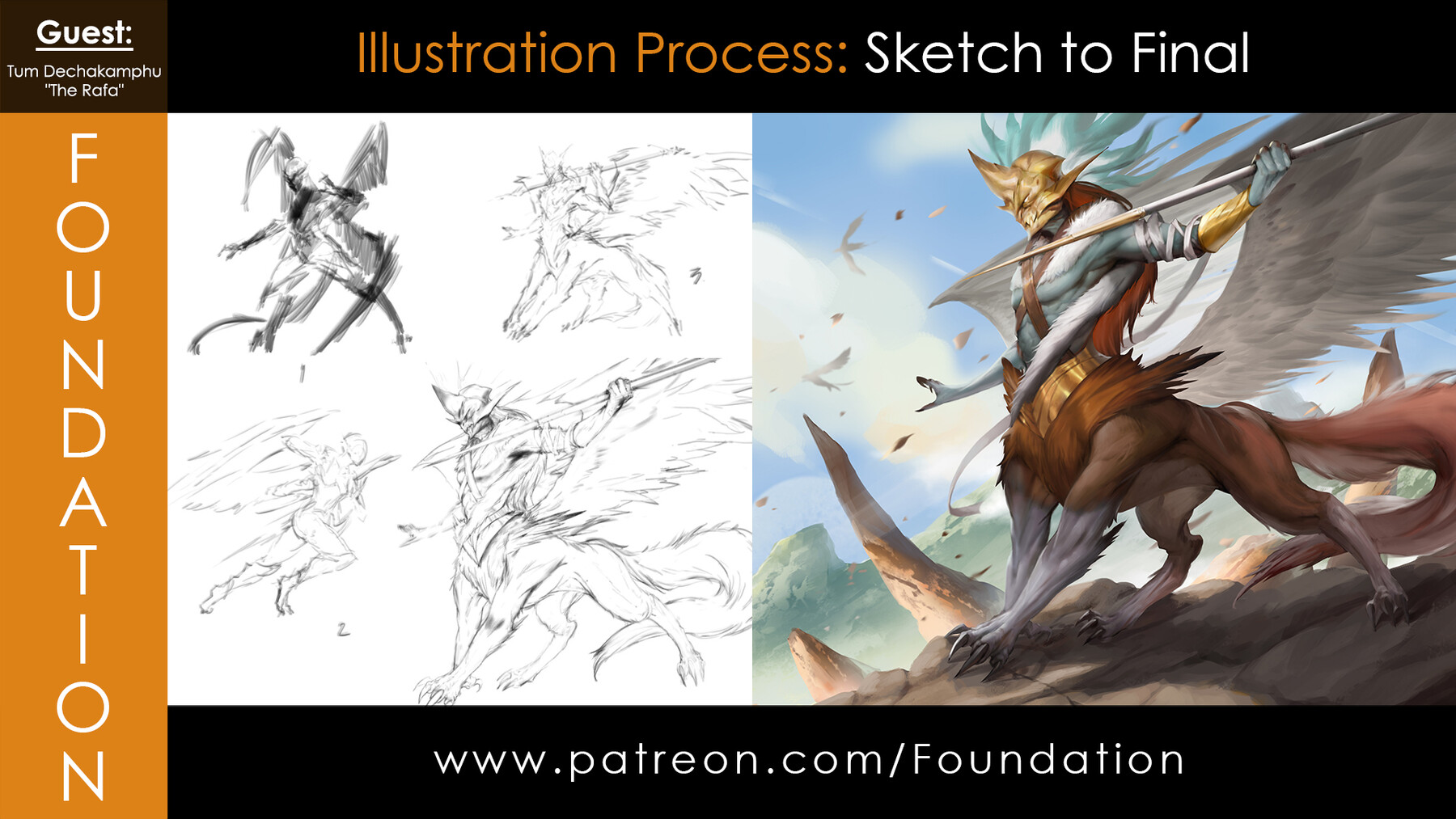 ArtStation - Foundation Art Group - Illustration Process - Sketch to Final with The Rafa | Tutorials