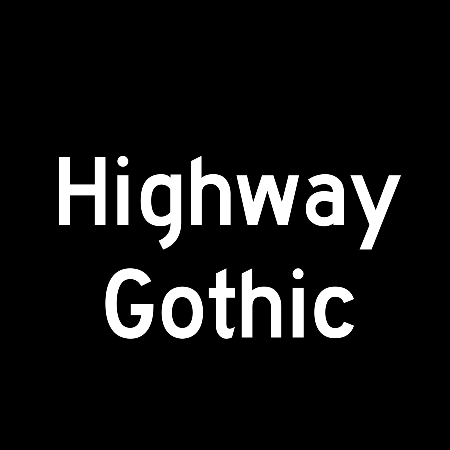 ArtStation - Highway Gothic Font | Brushes