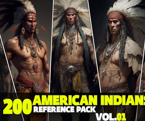 ArtStation - 200 American Indians-Concept Reference Pack Vol.01 | Artworks
