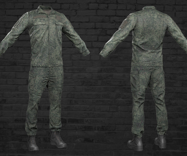 ArtStation - MILITARY Game Ready Uniform Low-poly 3D model | Game Assets