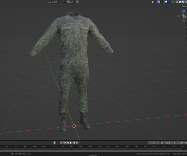 ArtStation - MILITARY Game Ready Uniform Low-poly 3D model | Game Assets