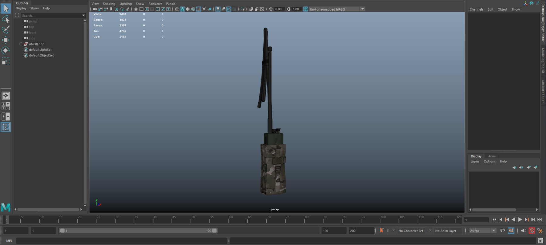 3DMA Studios - MILITARY Game Ready AN-PRC 152 Radio Low-poly 3D model