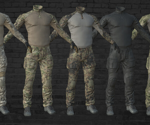 ArtStation - MILITARY Game Ready Crye G3 Uniform Clone Low-poly 3D ...