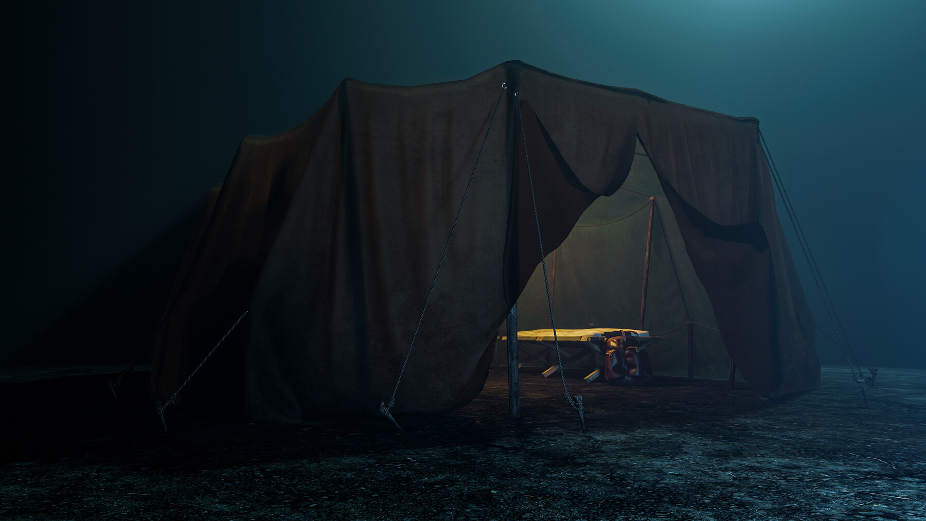 ArtStation - Traveler's Tent with props | Game Assets