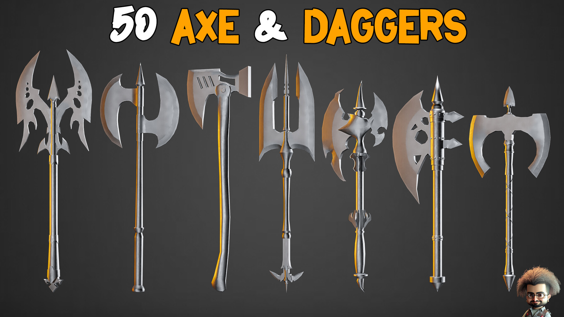 ArtStation - 50 Axe & Daggers BaseMesh - VOL 02 ( Game Ready ) | Resources