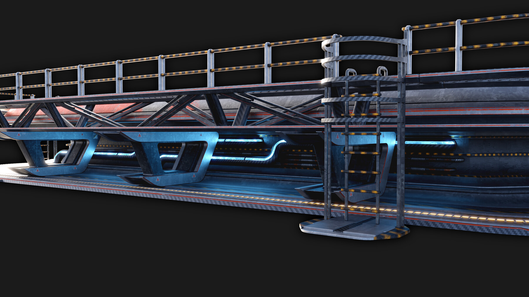 ArtStation - Sci-Fi Landing Pad 3D Model (Blender 3.4 - fbx - obj) | Resources